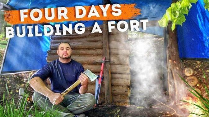 Bushcraft, 4 days in the wilderness, building shelter in forest, overnight in the woods | Videos ...