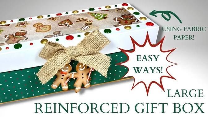 EASY WAYS! | Reinforced Gift Box with FABRIC PAPER LID! | Videos | Sam ...
